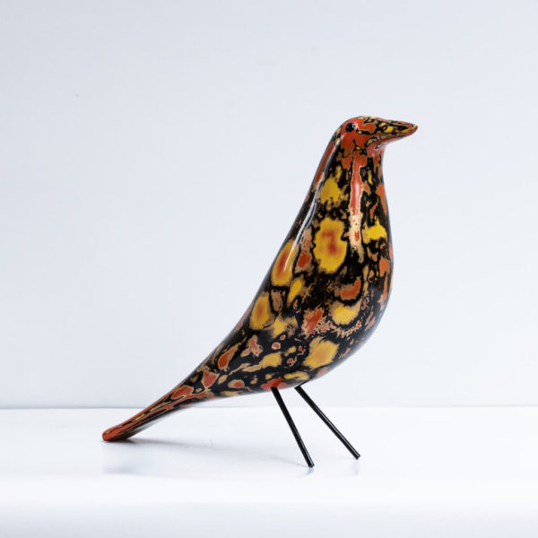 Lacquer papier mache art - The Manakin Bird - Jayav Art