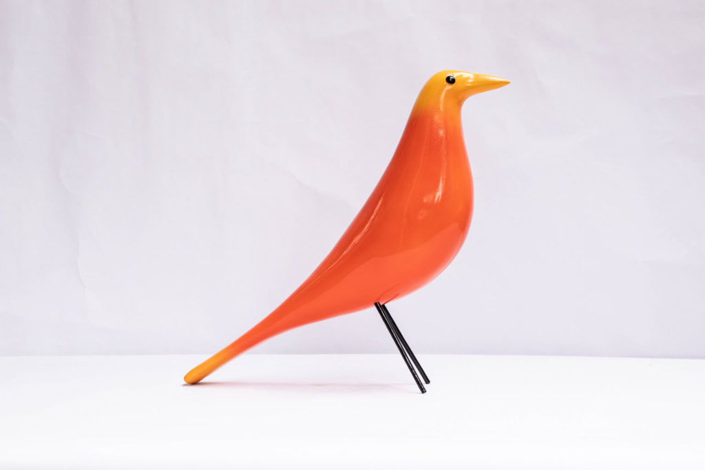 Unique Art Work Papier Mache - The Mother Cardinal - Jayav Art